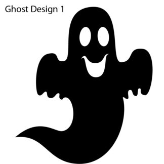 Large Ghosts Halloween Silhouettes – Vinyl Decals – 5 fun Designs for ...