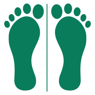 Large Adult Vinyl Barefoot Prints 11 Inches Tall with Toes – Great for ...