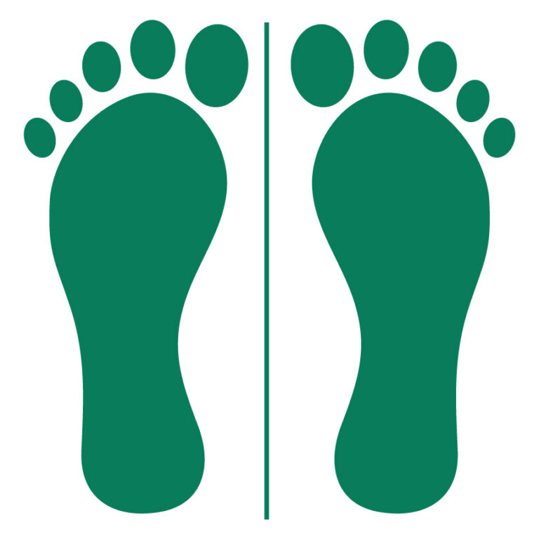 Large Adult Vinyl Barefoot Prints 11 Inches Tall with Toes – Great for ...