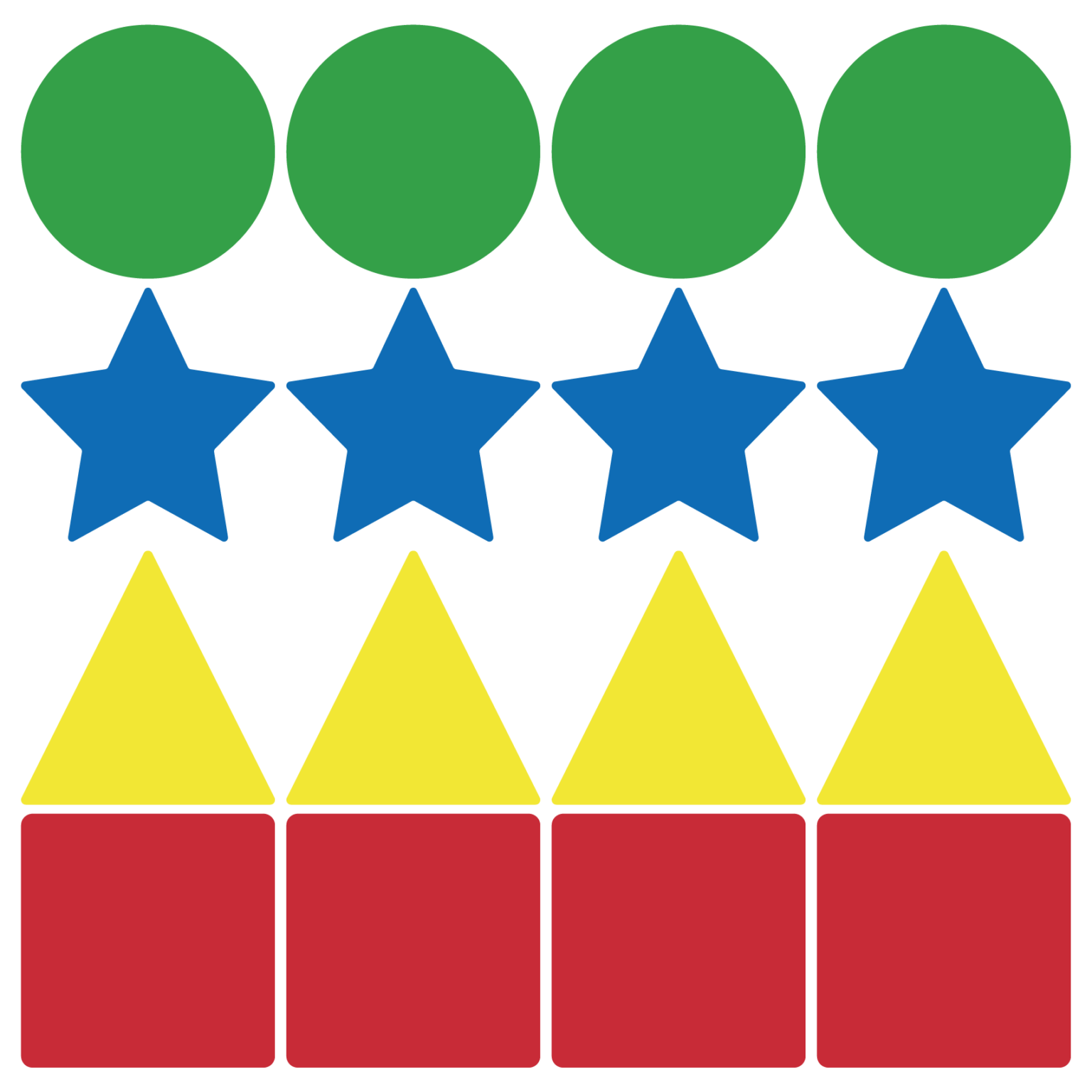 Multi-Size Vinyl Shapes for Sensory Play, Classroom Activities, and ...